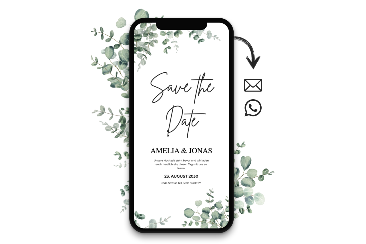 Kostenlose digitale Save-the-Date Karten - Loveplanr